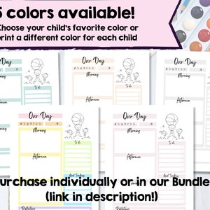 Minimal Kids Daily Schedule Planner Checklist for School or Homeschool ...