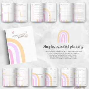 Editable Printable Homeschool Planner, Home Education Plan Record ...