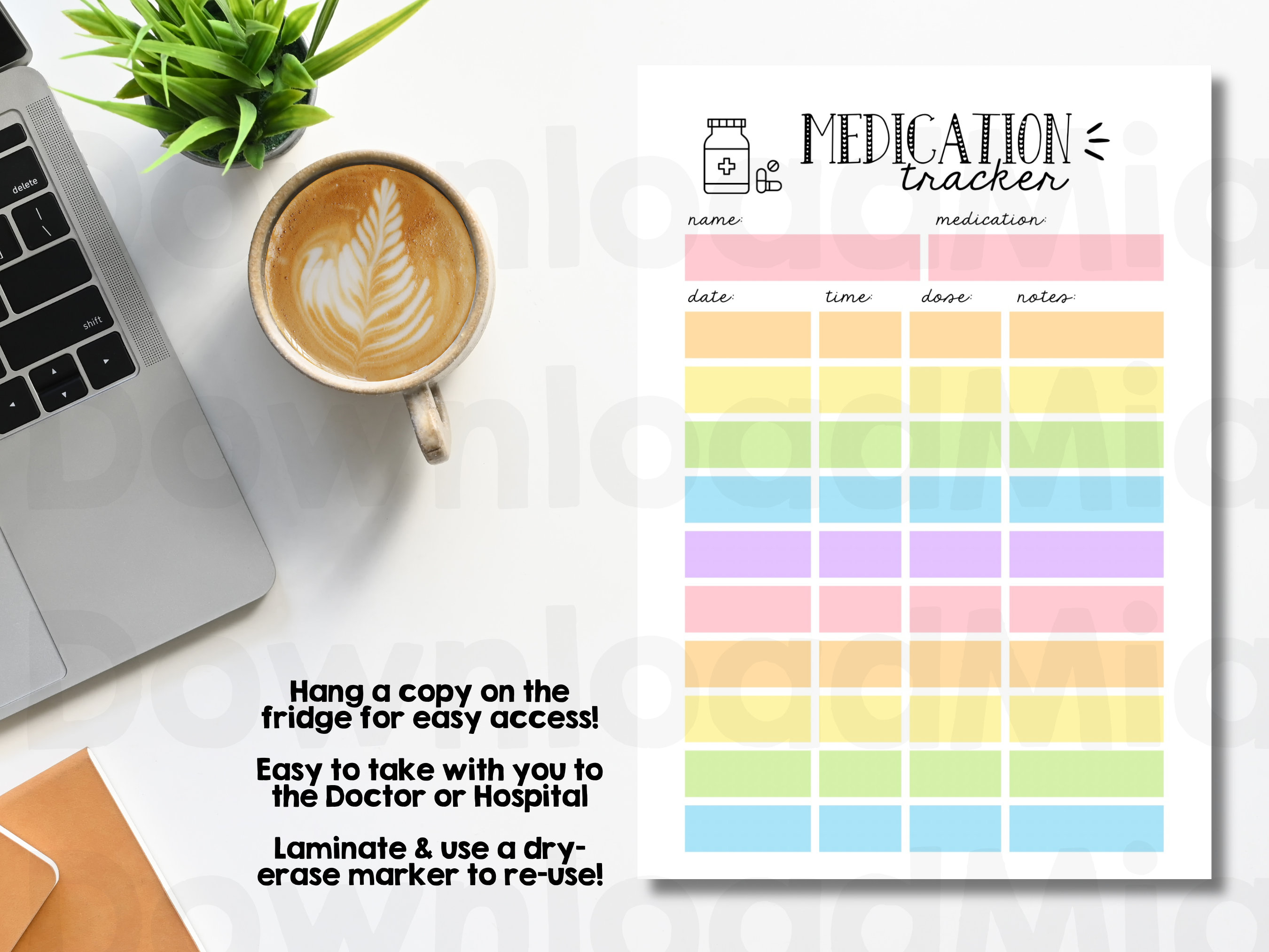 Medication Tracker Chart. Kids Medicine Schedule. Paracetamol Record ...