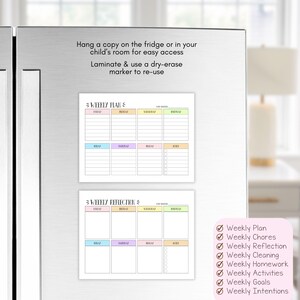 Editable Weekly Planner Mega Bundle Rainbow Printable Schedule. Kids ...