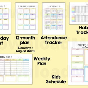 Homeschool Printable Planner Pastel Rainbow Printable Homeschool ...