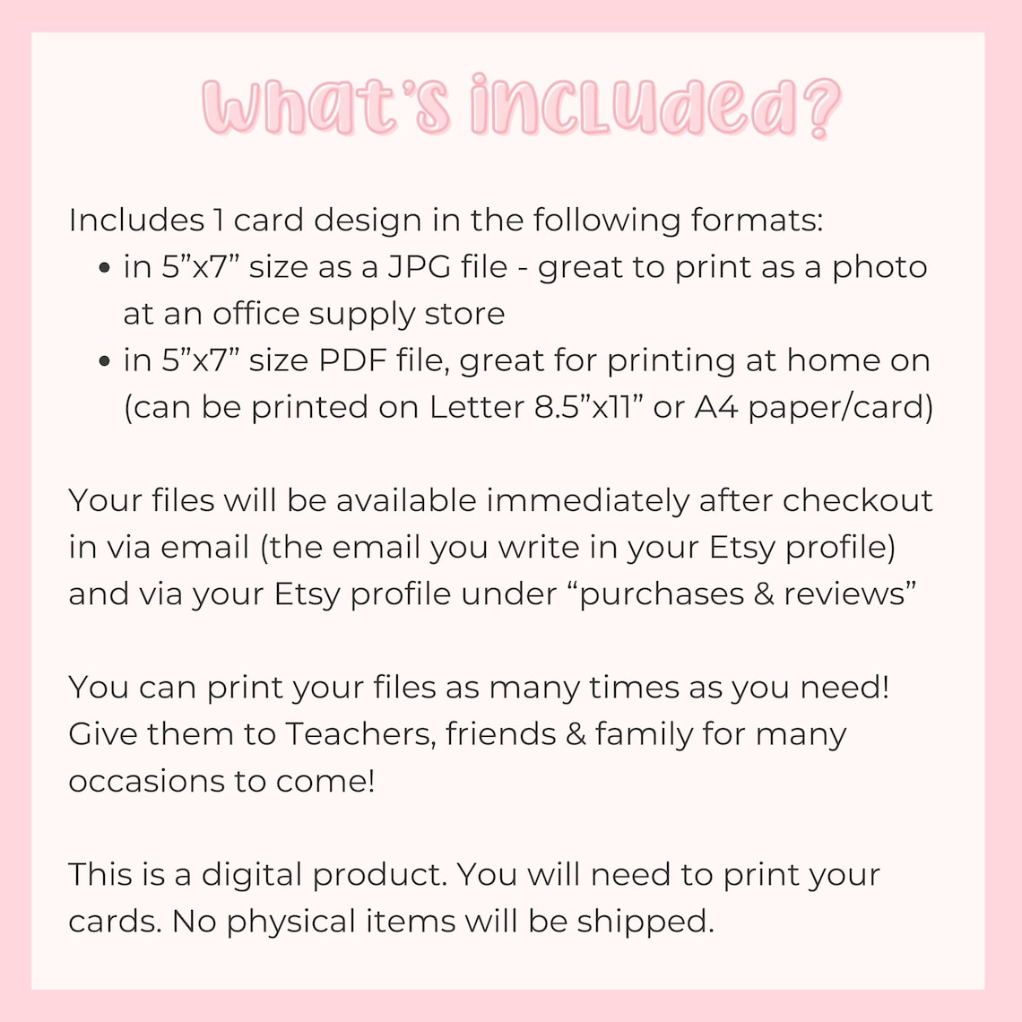 Printable Thank You Gift Card Holder Teacher Appreciation Week Present ...