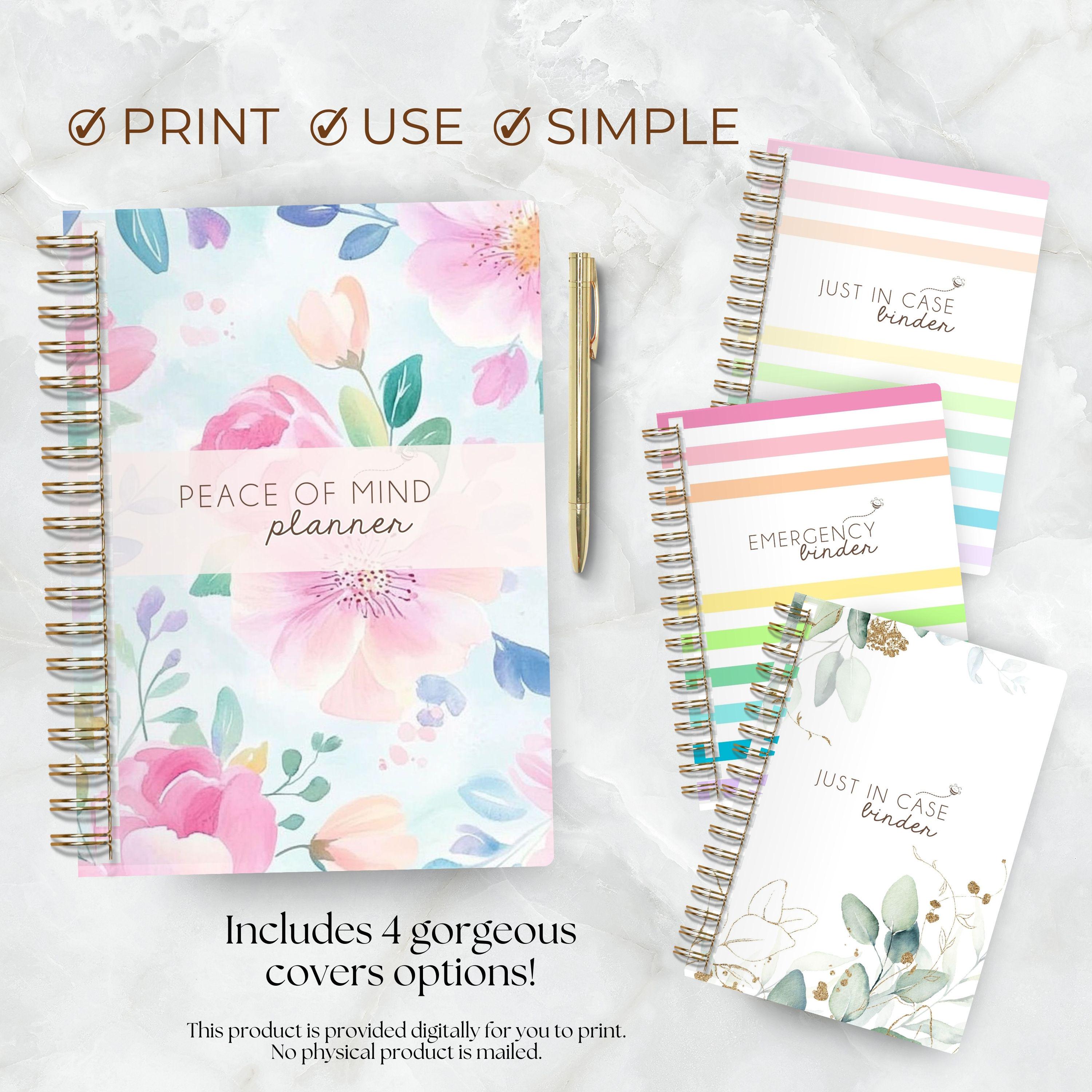 Just in Case Binder, Printable Emergency Planner Fillable, What If ...