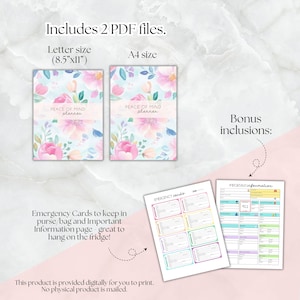Just in Case Binder, Printable Emergency Planner Fillable, What If ...