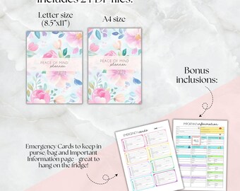 Emergency Plan Binder, Just in Case Printable Emergency Planner ...