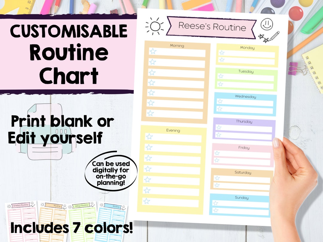 Kids Daily Schedule Planner Checklist for School or Homeschool Planning ...