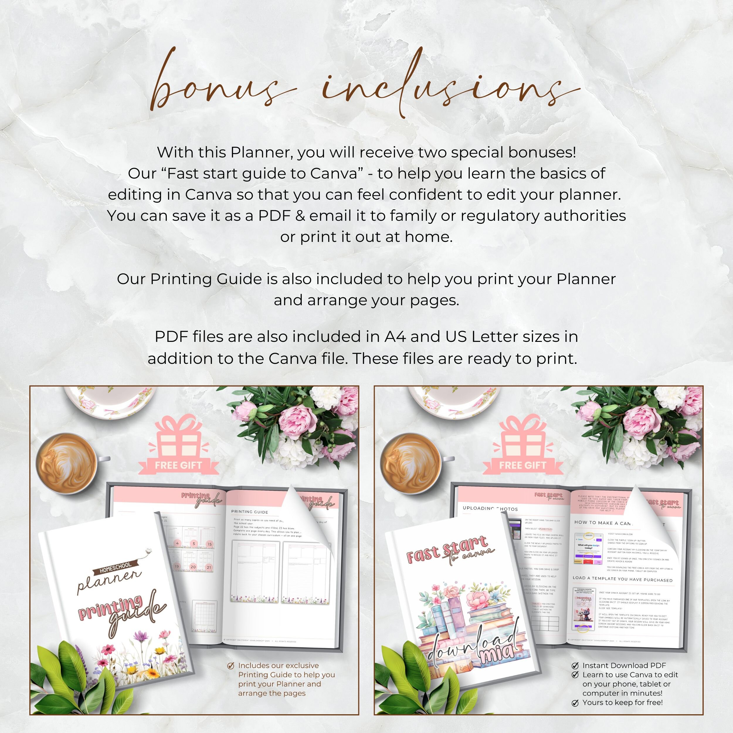 Homeschool Planner, Editable Printable Home Education Plan Record ...