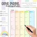 Homeschool Planner Simple Lesson Plan, Teacher Lesson Planner, One Page ...