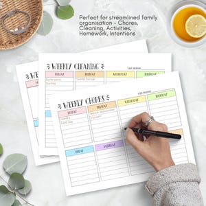 Weekly Plan Mega Bundle Rainbow Printable Editable Schedule. Kids and ...