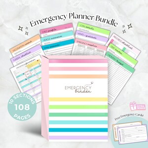 Emergency Plan Binder, Just in Case Printable Emergency Planner ...