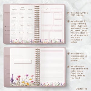 Homeschool Planner, Editable Printable Plan Record for Home Education ...