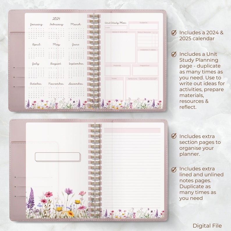 Homeschool Planner, Editable Printable Plan Record for Home Education ...