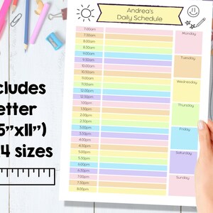 Kids Daily Schedule for Homeschool Responsibility. Planning Jobs ...