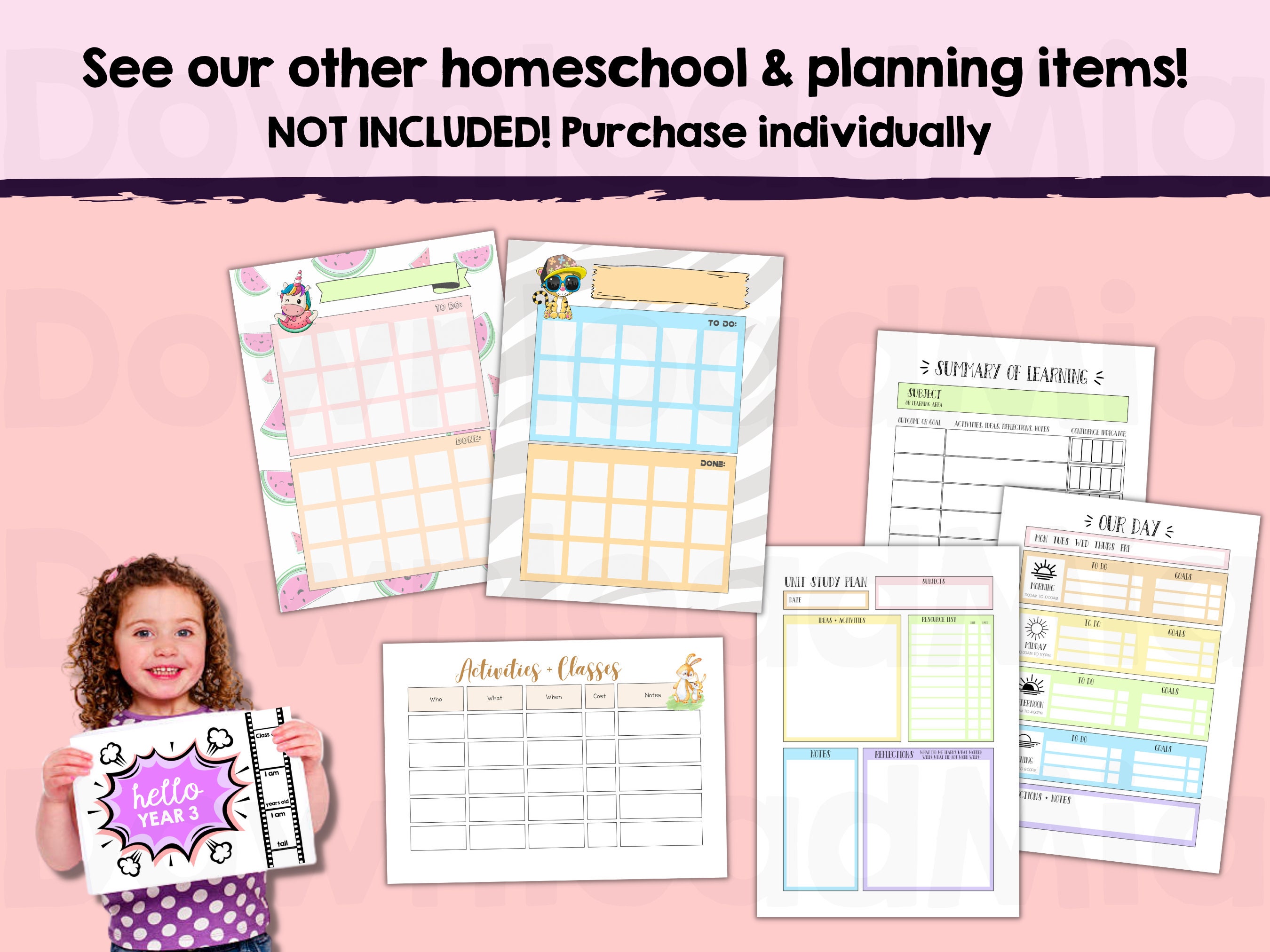 Weekly Schedule Homeschool Kids Plan and to Do List Responsibility ...