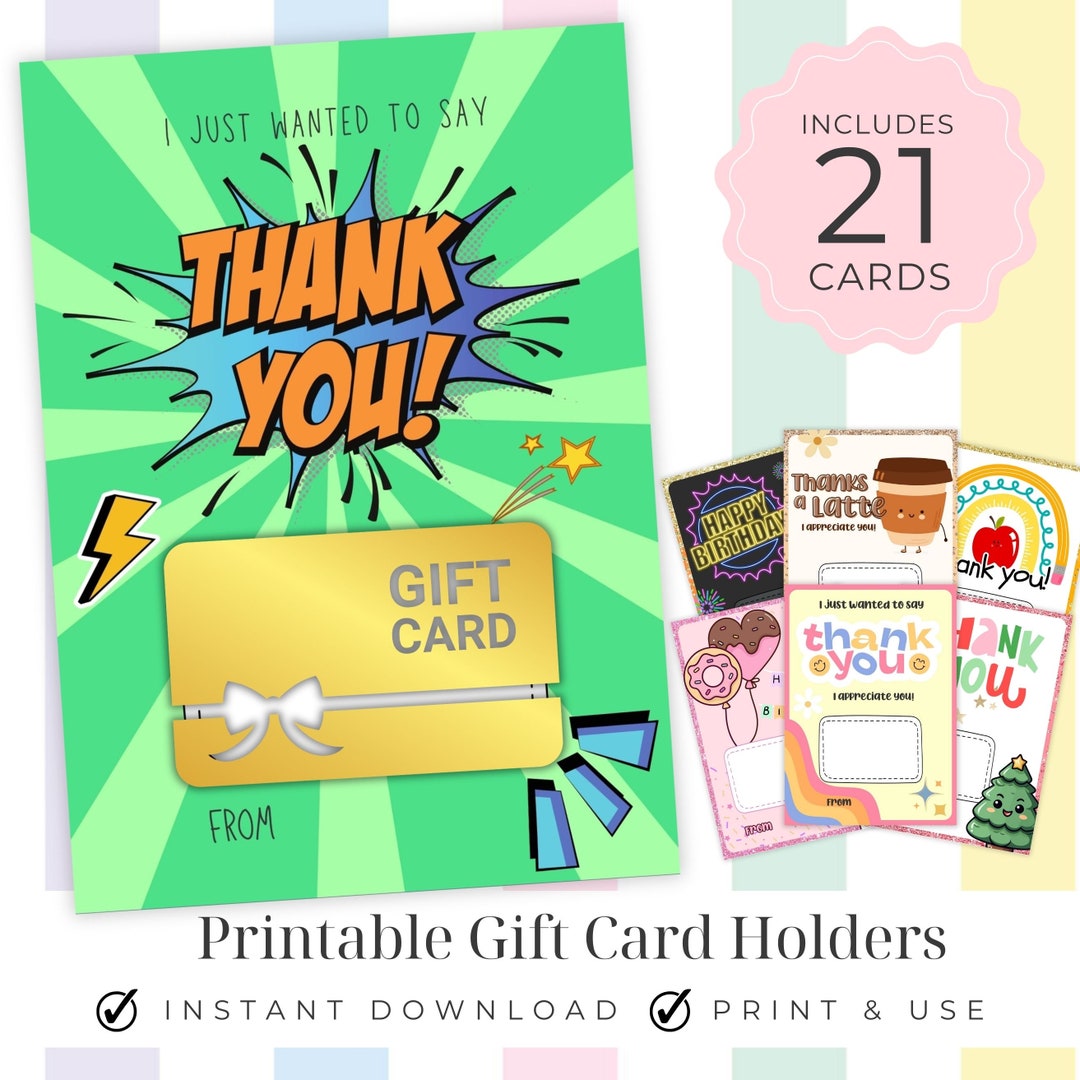 Teacher Appreciation Printable Gift Card Holder Appreciation Week ...