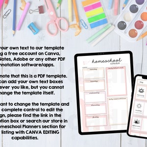 Homeschool Printable Planner 2023 2024 Printable Pink Boho Homeschool ...