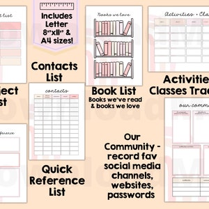 Homeschool Printable Planner 2023 2024 Printable Pink Boho Homeschool ...