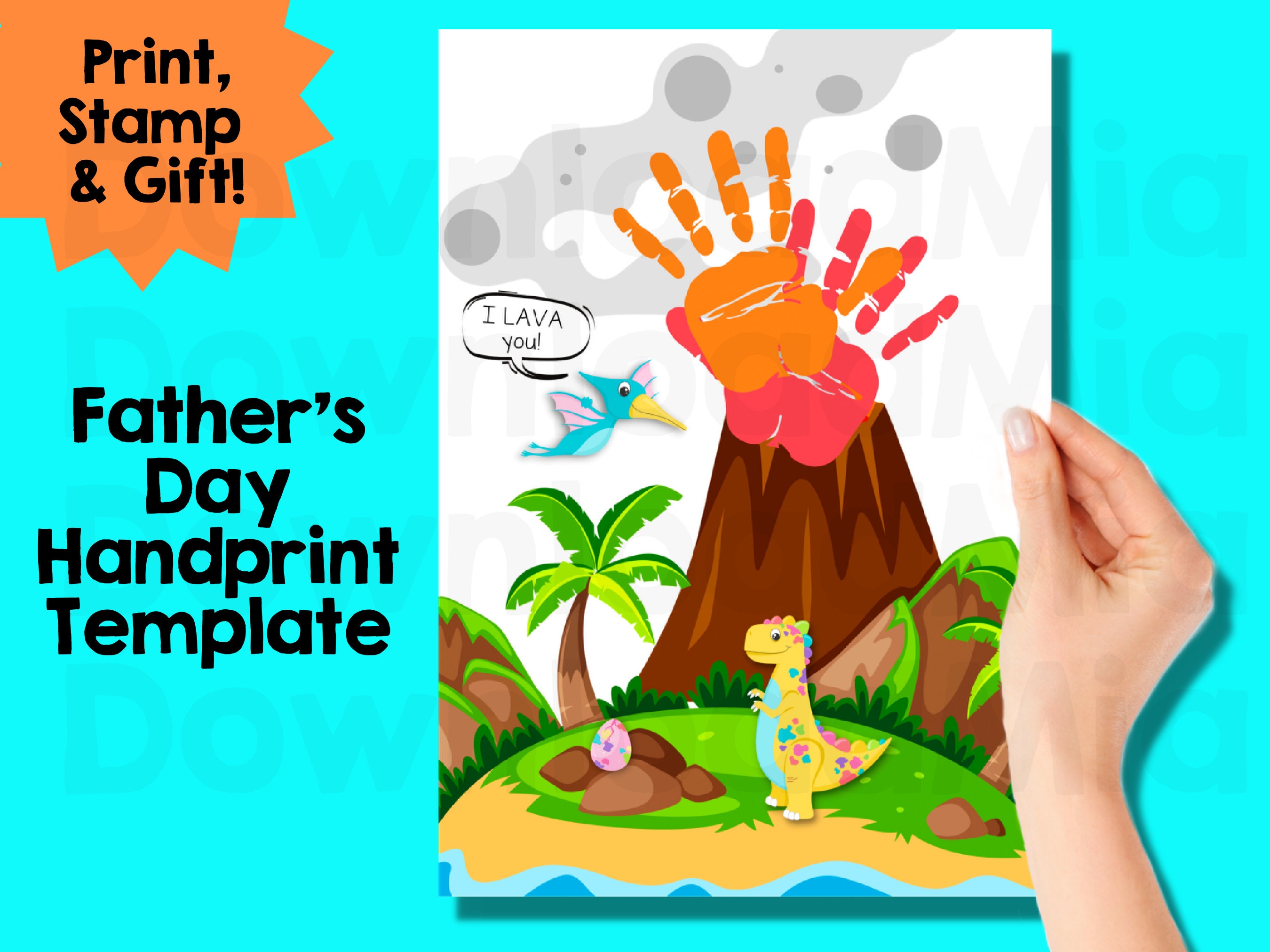 Fathers Day Gift. Fathers Day Kids Craft Keepsake. Kids Handprint ...