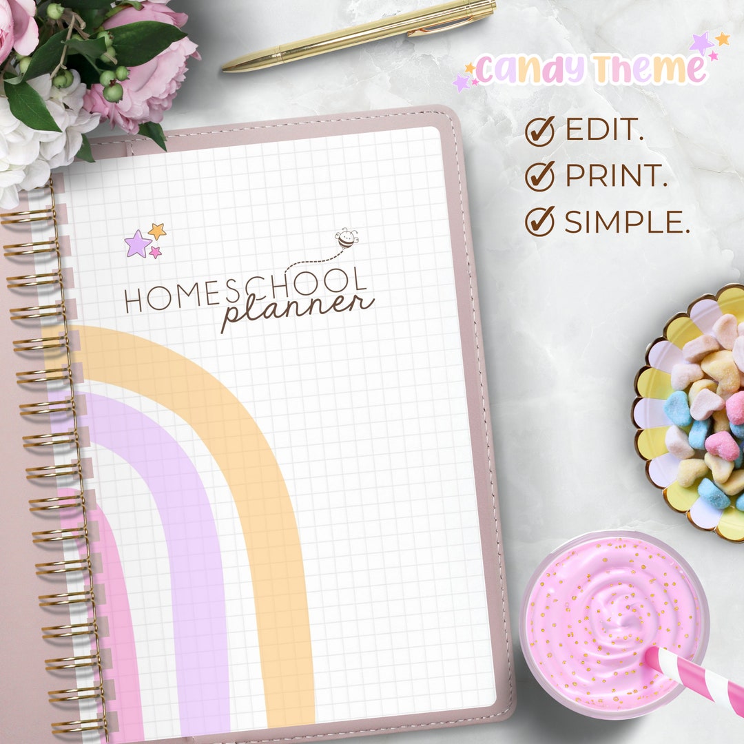 Homeschool Planner, Editable Printable Home Education Plan Record ...