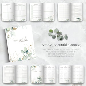 Simple Homeschool Planner 2024 2025 Editable Printable Home Education ...