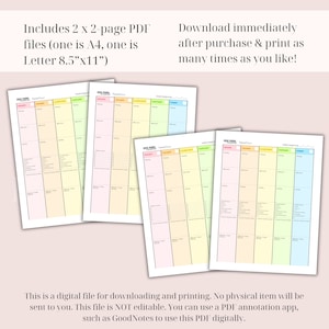 Homeschool Planner Simple Lesson Plan, Teacher Lesson Planner, One Page ...