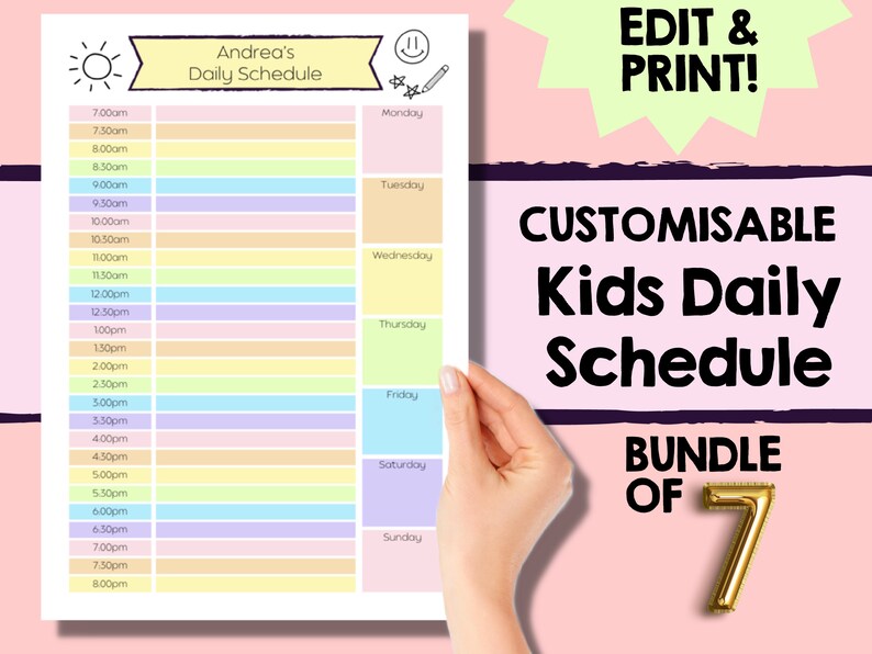 Kids Daily School Checklist, Responsibility Chart, to Do List, Editable ...