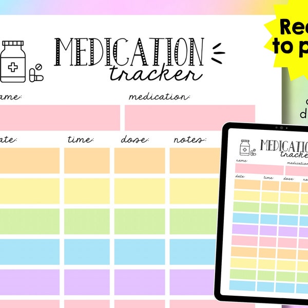 Kids Medication Chart - Etsy