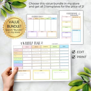 Weekly Homeschool Record Printable Diary Reflection Editable Lesson ...