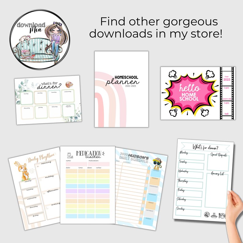 Homeschool Planner, Simple Lesson Plan, Weekly Activity Schedule ...