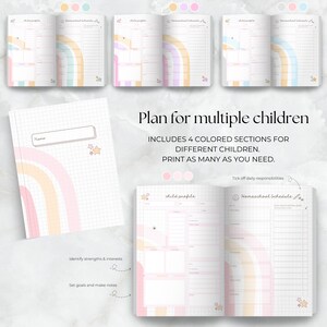 Editable Printable Homeschool Planner, Home Education Plan Record ...