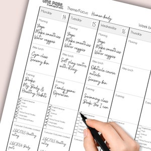 Homeschool Planner Simple Lesson Plan, Teacher Lesson Planner, One Page ...
