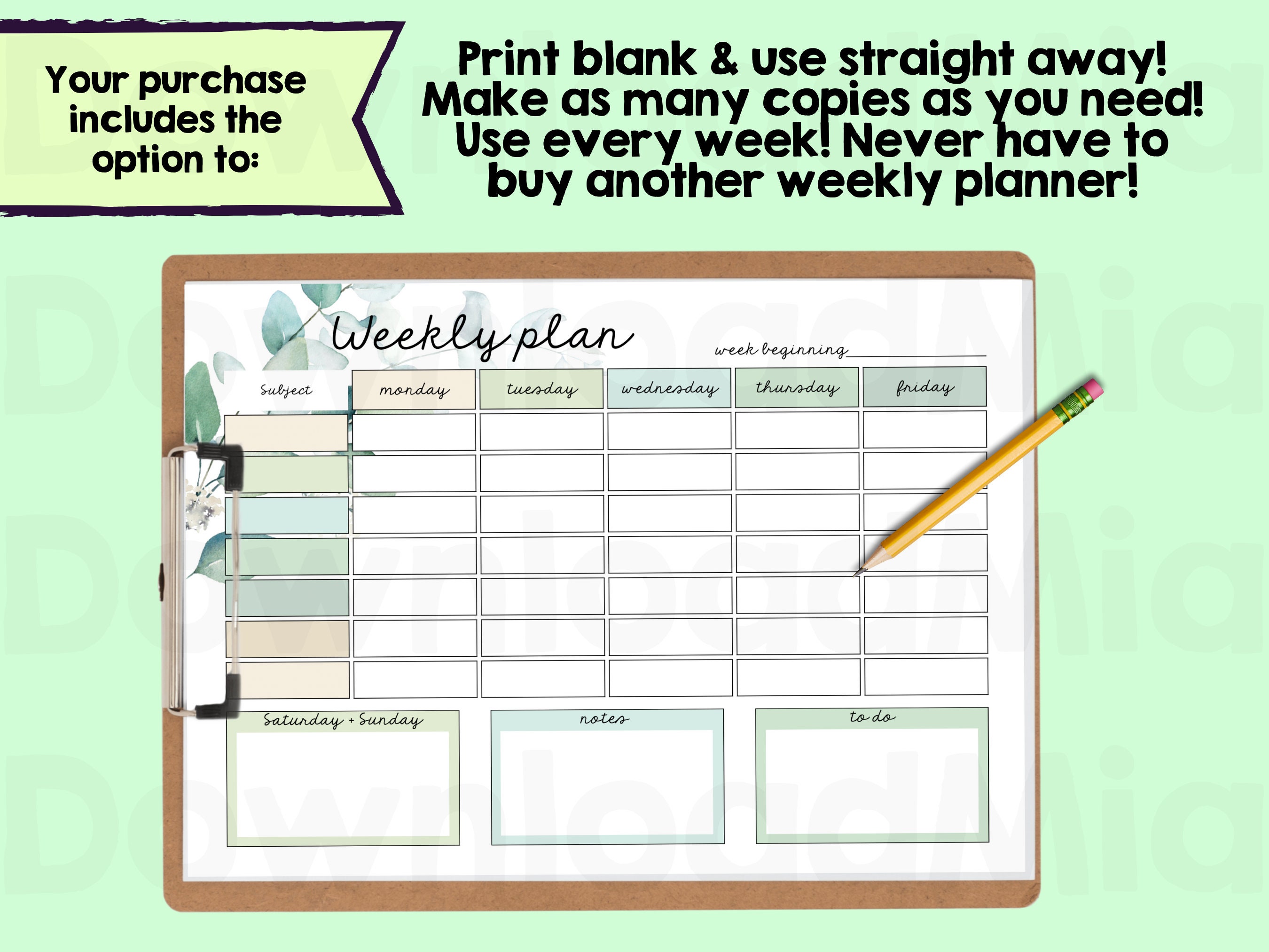 Weekly Schedule Homeschool Kids Plan and to Do List Responsibility ...