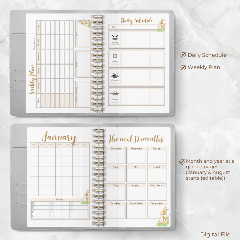 Homeschool Planner 2024 2025 Editable Printable Lesson Plan Record for ...