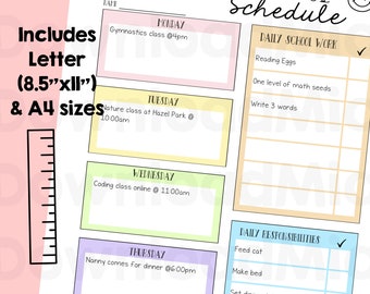 Homeschool Printable Routine Checklist - Etsy