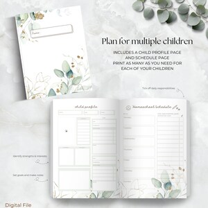 Simple Homeschool Planner 2024 2025 Editable Printable Home Education ...