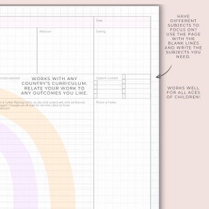 Homeschool Planner Simple Lesson Plan, One Page Homeschool, Weekly ...