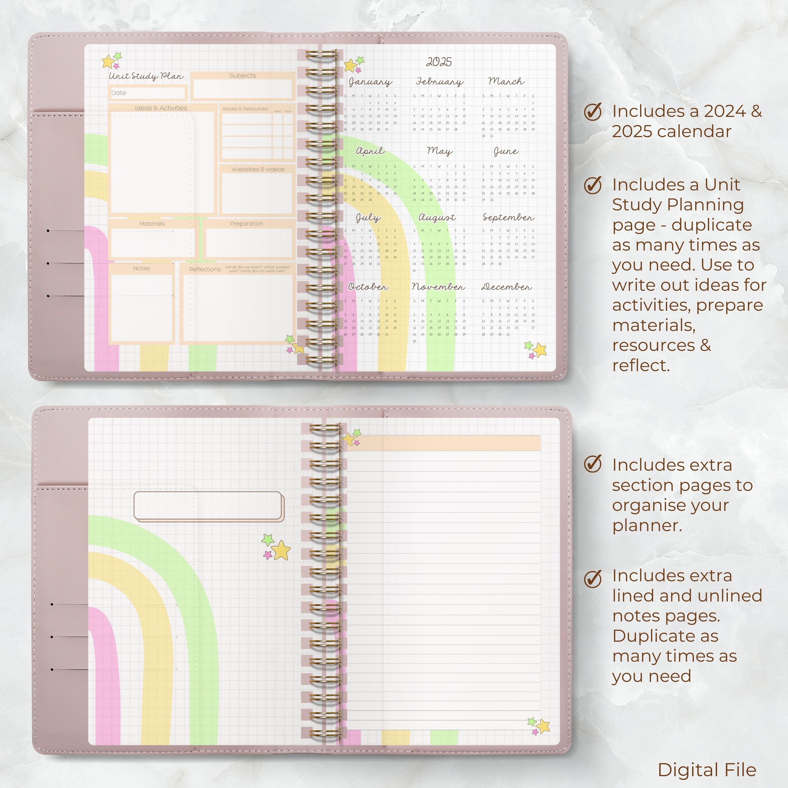 Homeschool Planner, Editable Printable Home Education Plan Record ...