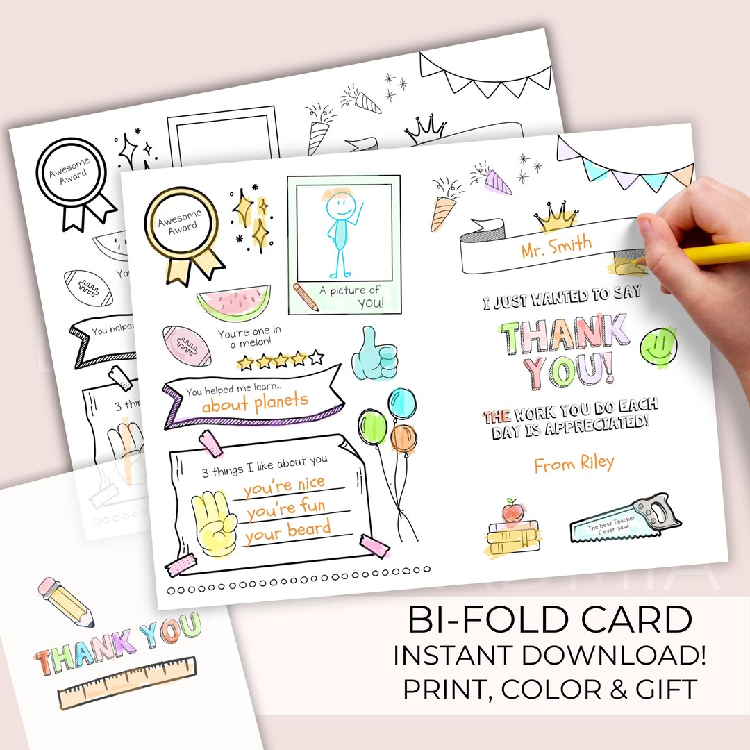 Teacher Gift, Printable Card for Teacher, Teacher Appreciation Gift ...