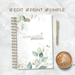 Simple Homeschool Planner 2024 2025 Editable Printable Home Education ...
