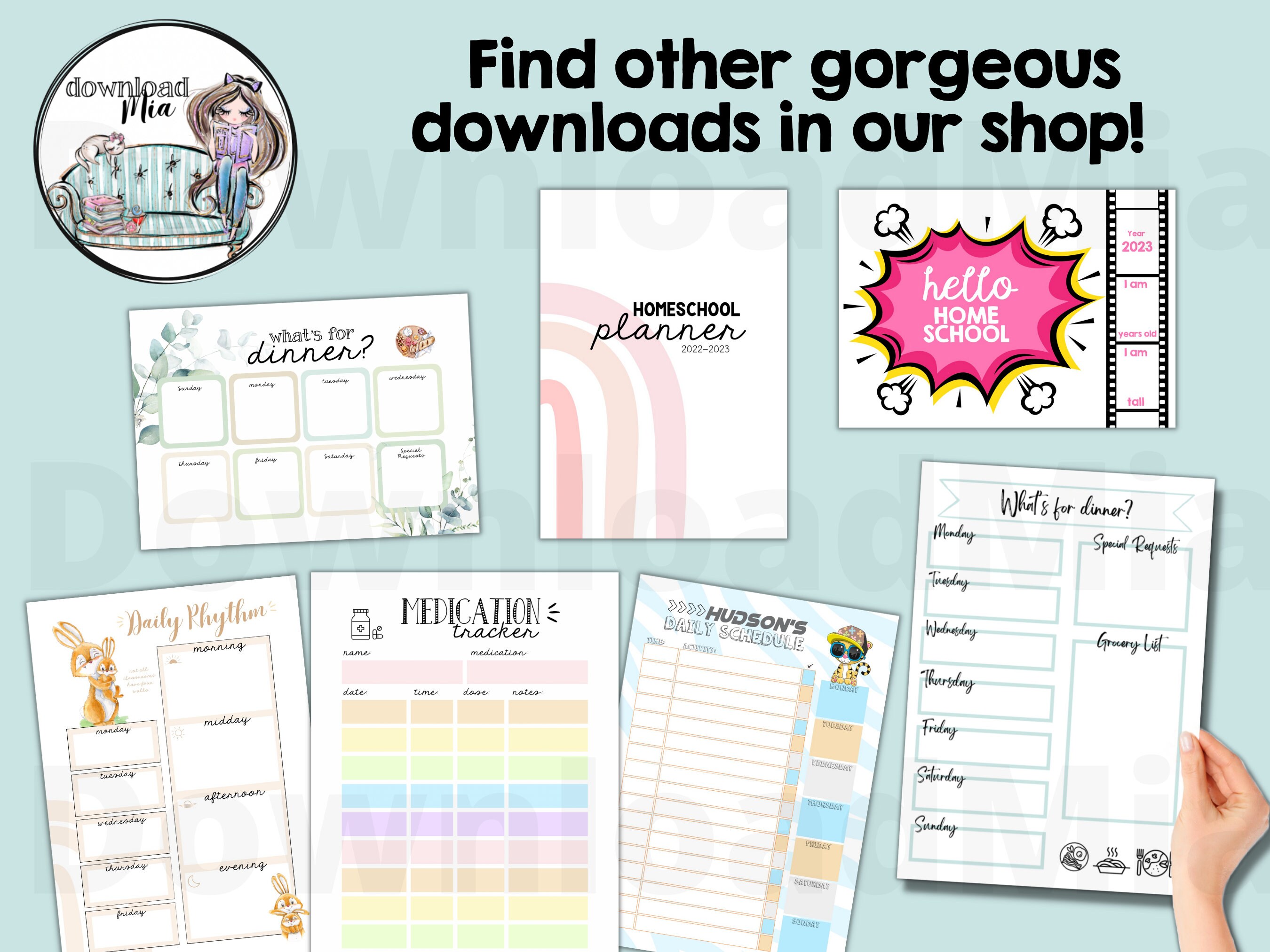 Homeschool Printable Planner 2023 2024 Printable Homeschool Portfolio ...