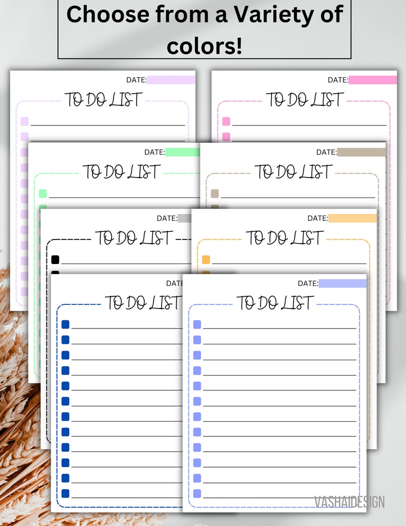 Printable to Do List Printable Checklist Daily to Do List - Etsy Hong Kong