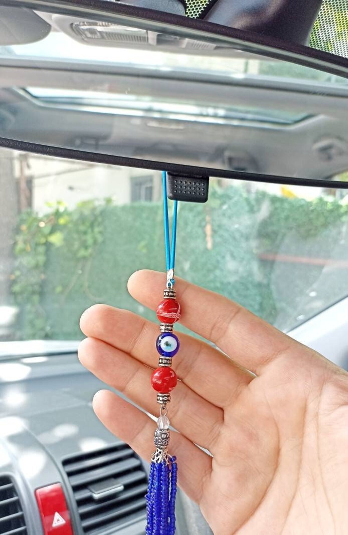 Car Rear View Mirror Charm Evil Eye Car Hanging Car - Etsy