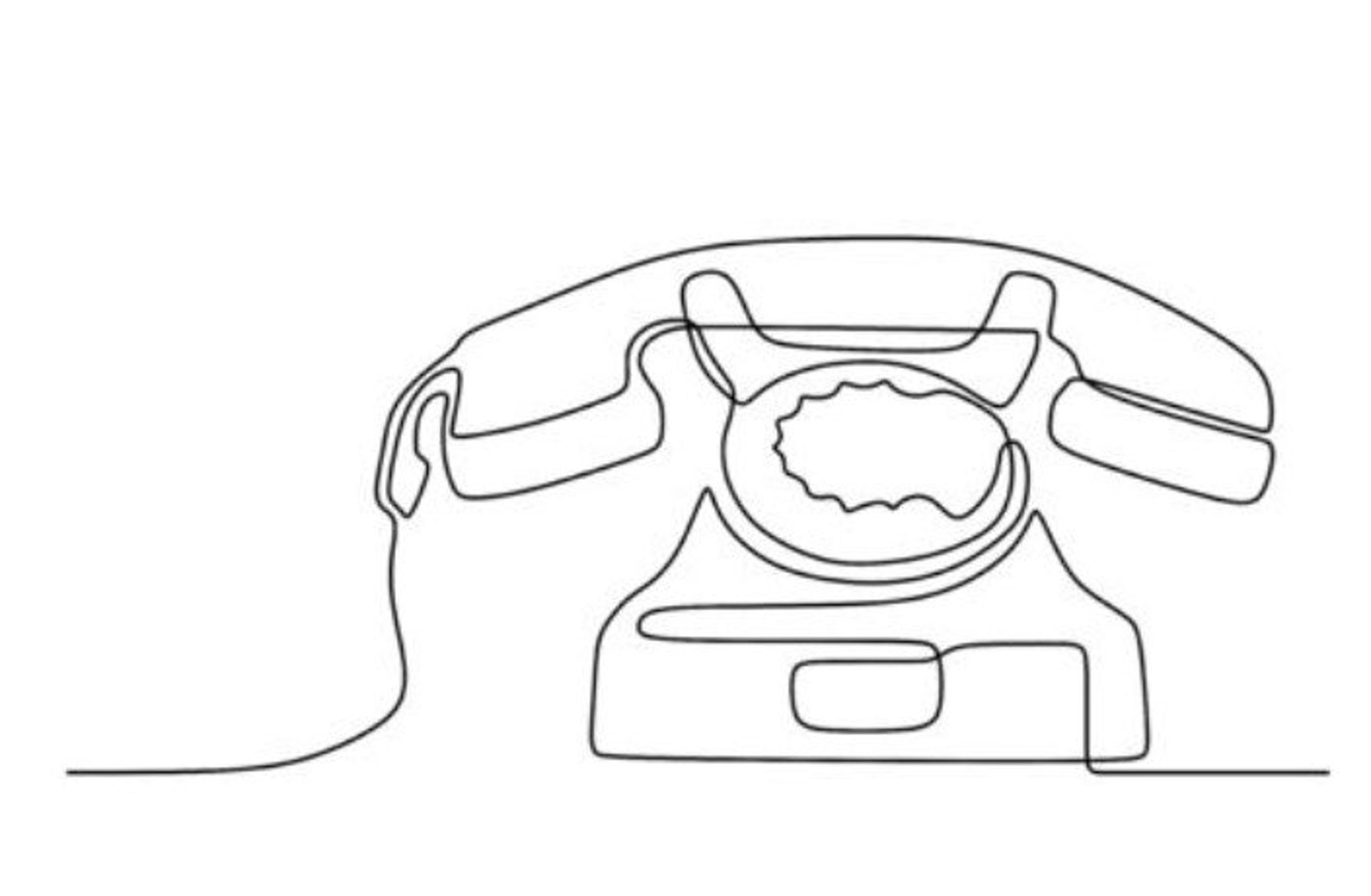 Retro Phone One Line Drawing. Illustration Old Electronic Object. - Etsy