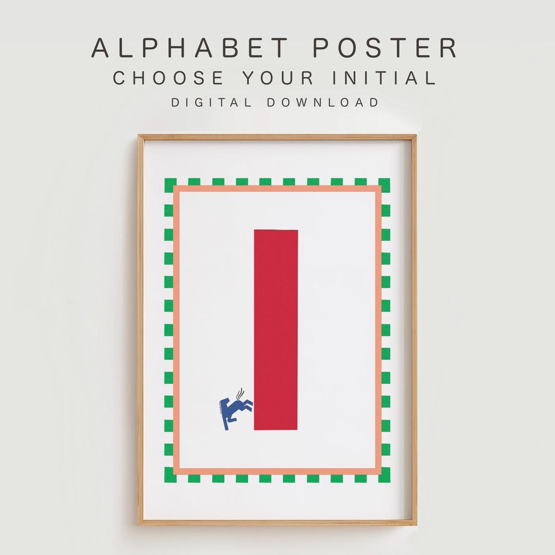 Initial I Paper-cut-out ABC Colorful Alphabet Letter Digital Download ...