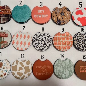 Western Car Coasters OVER 35 DESIGNS - Etsy