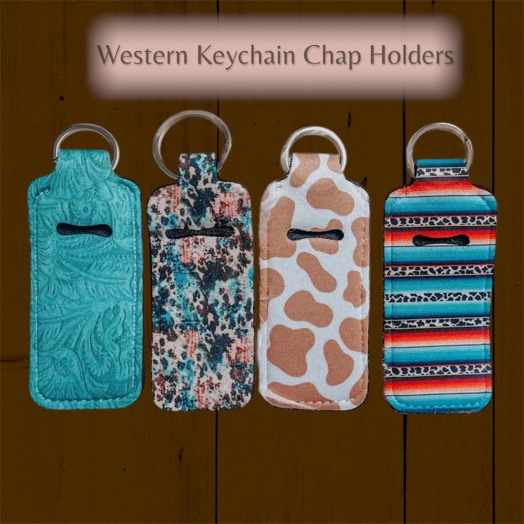 Western Keychain Chapstick Holder - Etsy