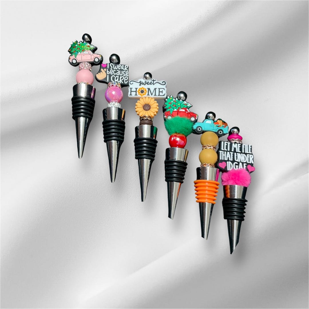 Beaded Wine Stoppers- Holiday/ Special Occasion - Etsy