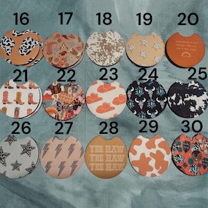 Western Car Coasters OVER 35 DESIGNS - Etsy