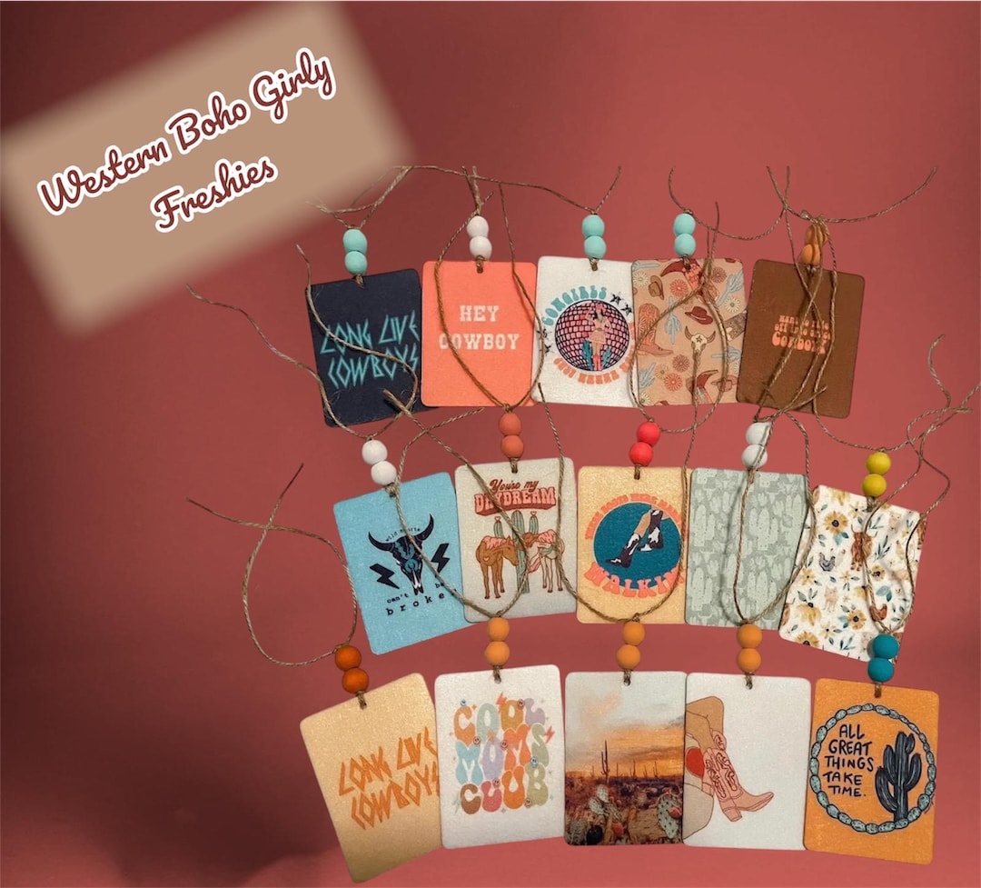 Western Boho Girly Felt Car Freshies - Etsy