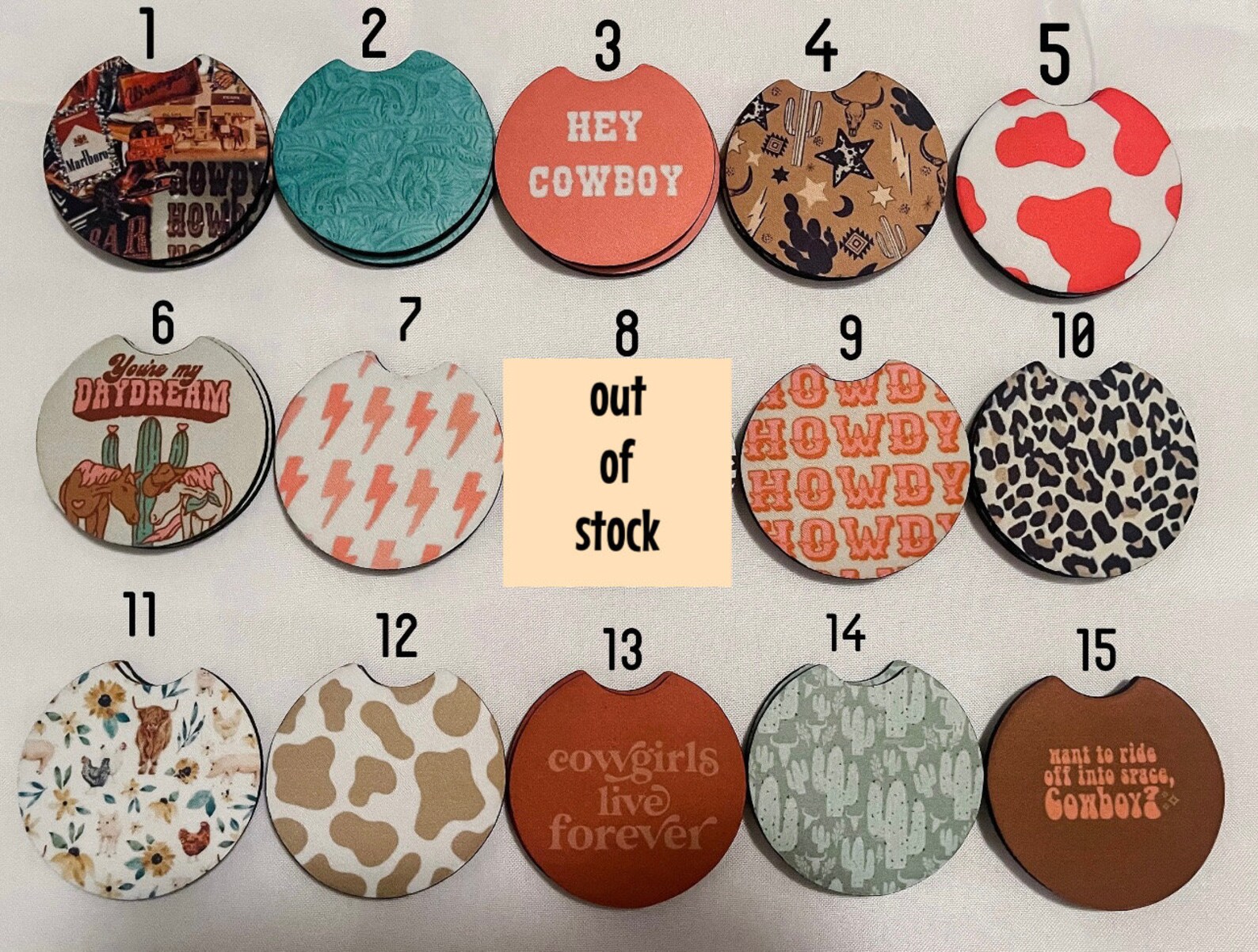 Western Car Coasters OVER 35 DESIGNS - Etsy